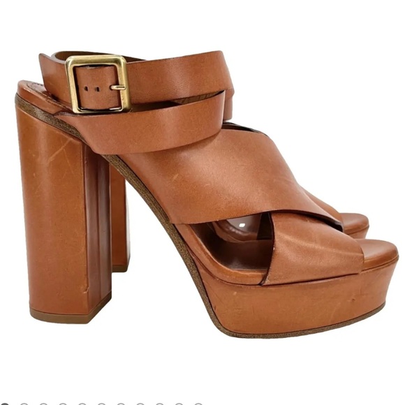 Chloe | Shoes | Chloe Crisscross Block Heel Platform Sandal | Poshmark